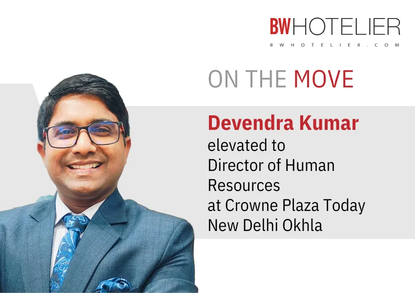 Devendra Kumar elevated to Director of Human Resources at Crowne Plaza Today New Delhi Okhla ...